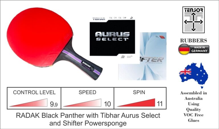 RADAK Black Panther Plus Tibhar Aurus Select and Shifter